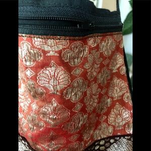 Made in India | Bags | New Gold Metallic Brocade 2 Pocket Tasseled Bag ...